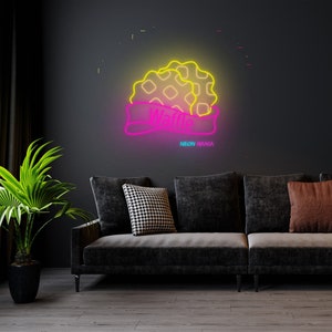 Waffle Neon Sign, Belgian Waffle Led Sign, Waffles Led Light, Custom ...