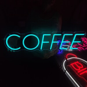Coffee Neon Sign, Coffee Led Light Sign, Custom Cafe Decor Neon Light ...