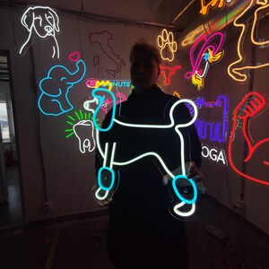 Poodle Neon Sign, Dog Led Sign, Pet Shop Decor Led Light, Custom Gift ...