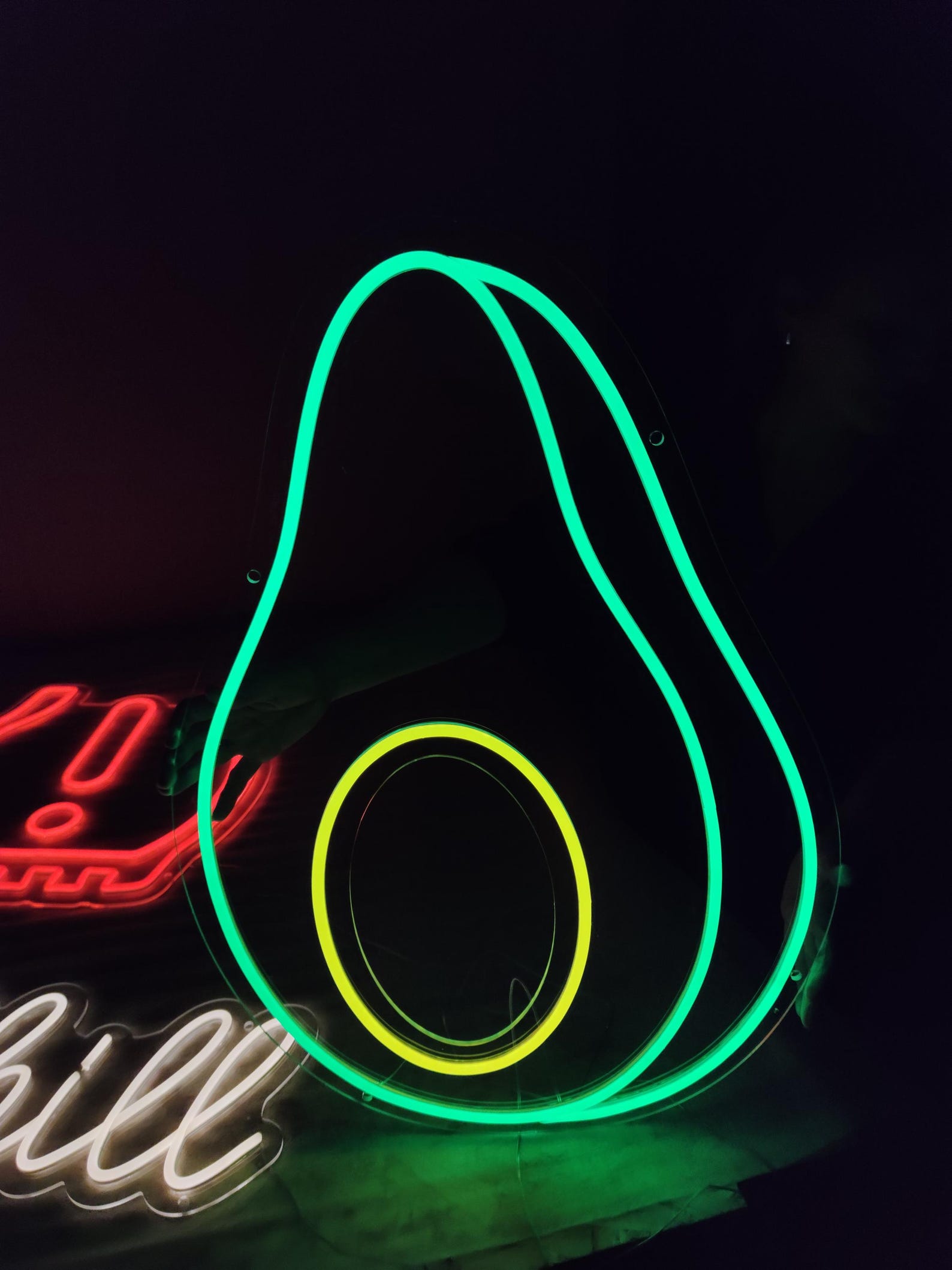 Avocado Neon Sign, Avocado Led Neon Light for Kitchen, Cafe, Custom ...