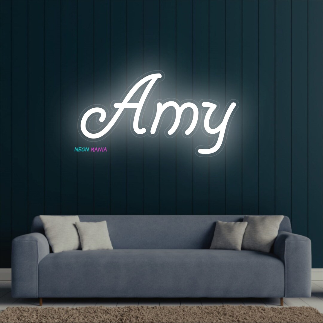 Amy Name Neon Sign, Amy Led Neon Sign, Custom Name Neon Sign, Kids Name ...