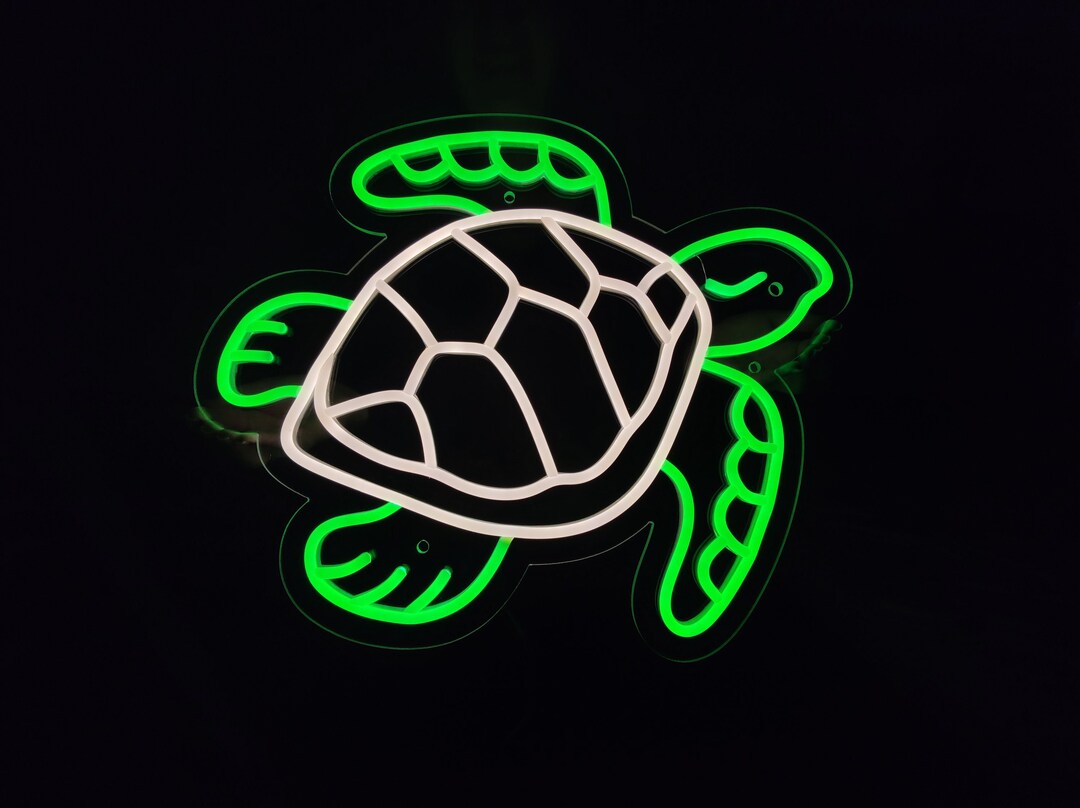Turtle Neon Sign Underwater Animal Neon Light Sea Animal Led - Etsy