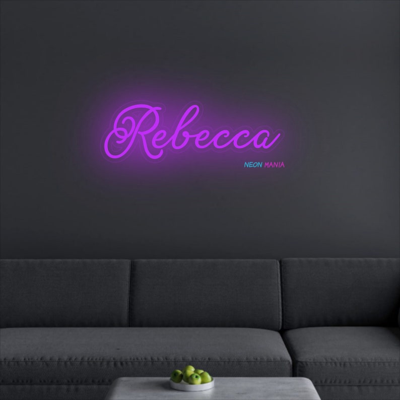 Rebecca Neon Sign Rebecca Led Neon Sign Custom Name Neon - Etsy