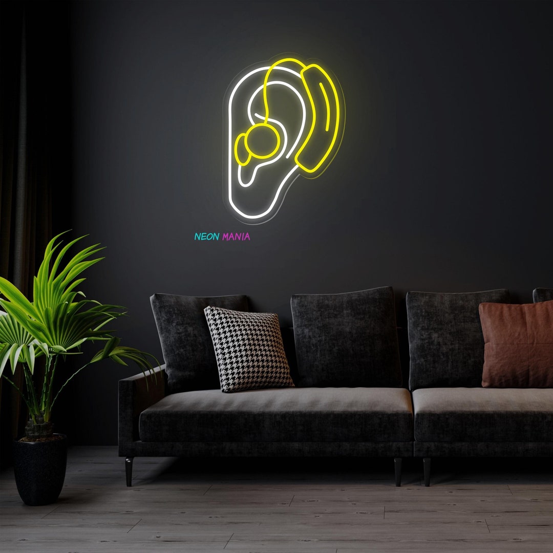 Hearing Aid Neon Sign. Cochlear Implant Led Sign. Ear Led Neon Sign ...