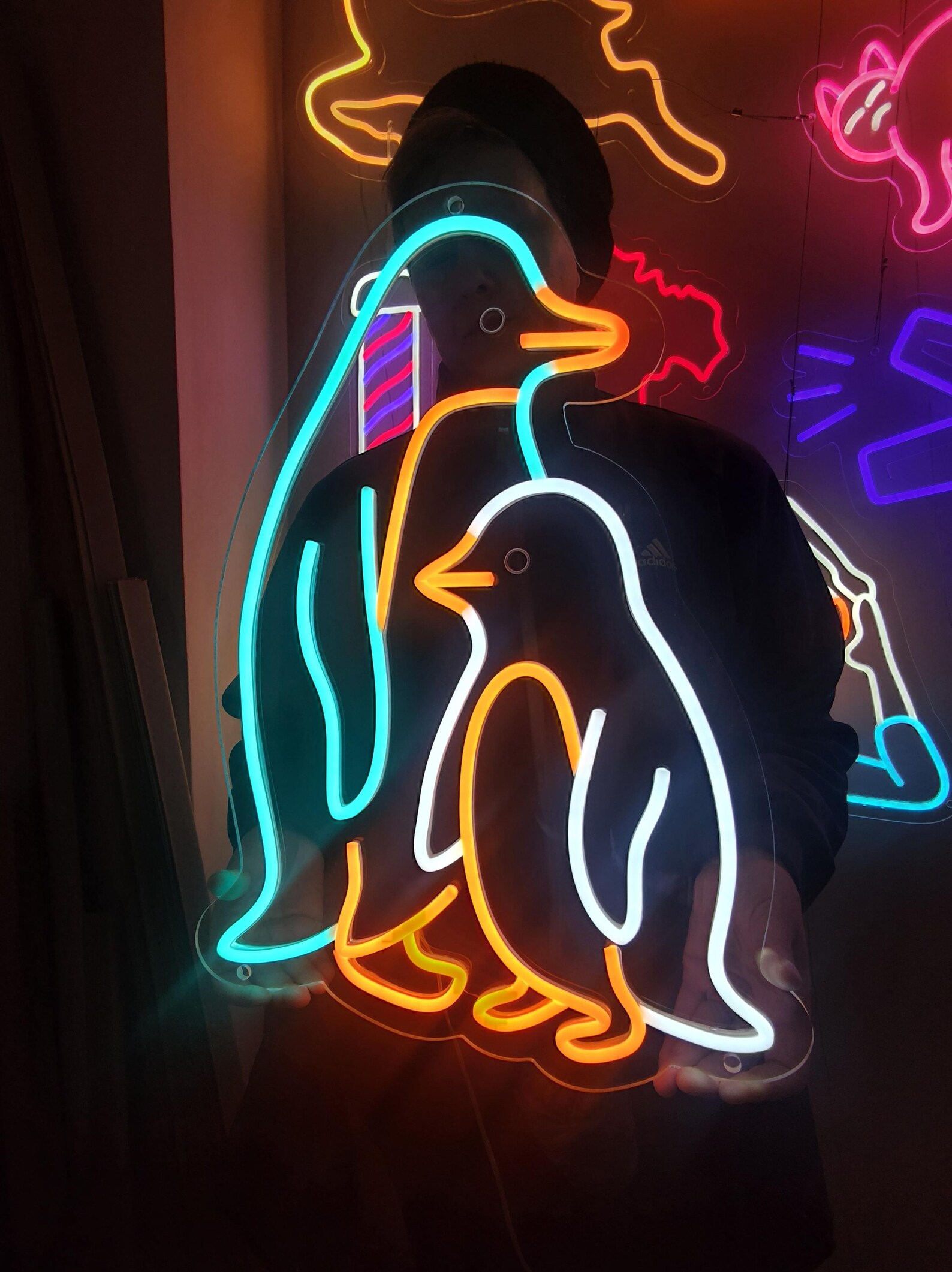Penguin Neon Sign. Animal LED Decor. Baby Penguin Wall Decor - Etsy