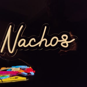 Nachos Neon Sign Nachos Neon Light Mexican Nachos Light - Etsy