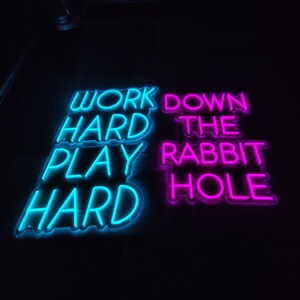 Down the Rabbit Hole Neon Sign Down the Rabbit Hole Led Light - Etsy