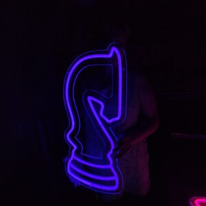 Chess Knight Neon Sign, Chess Club Led Light Sign, Custom Chess Pieces ...