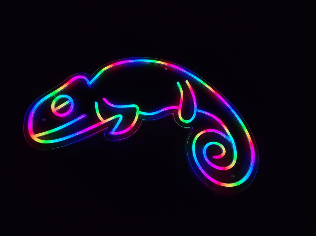 Сhameleon Neon Sign, Multicolor Chameleon Led Neon Sign, сustom Led ...