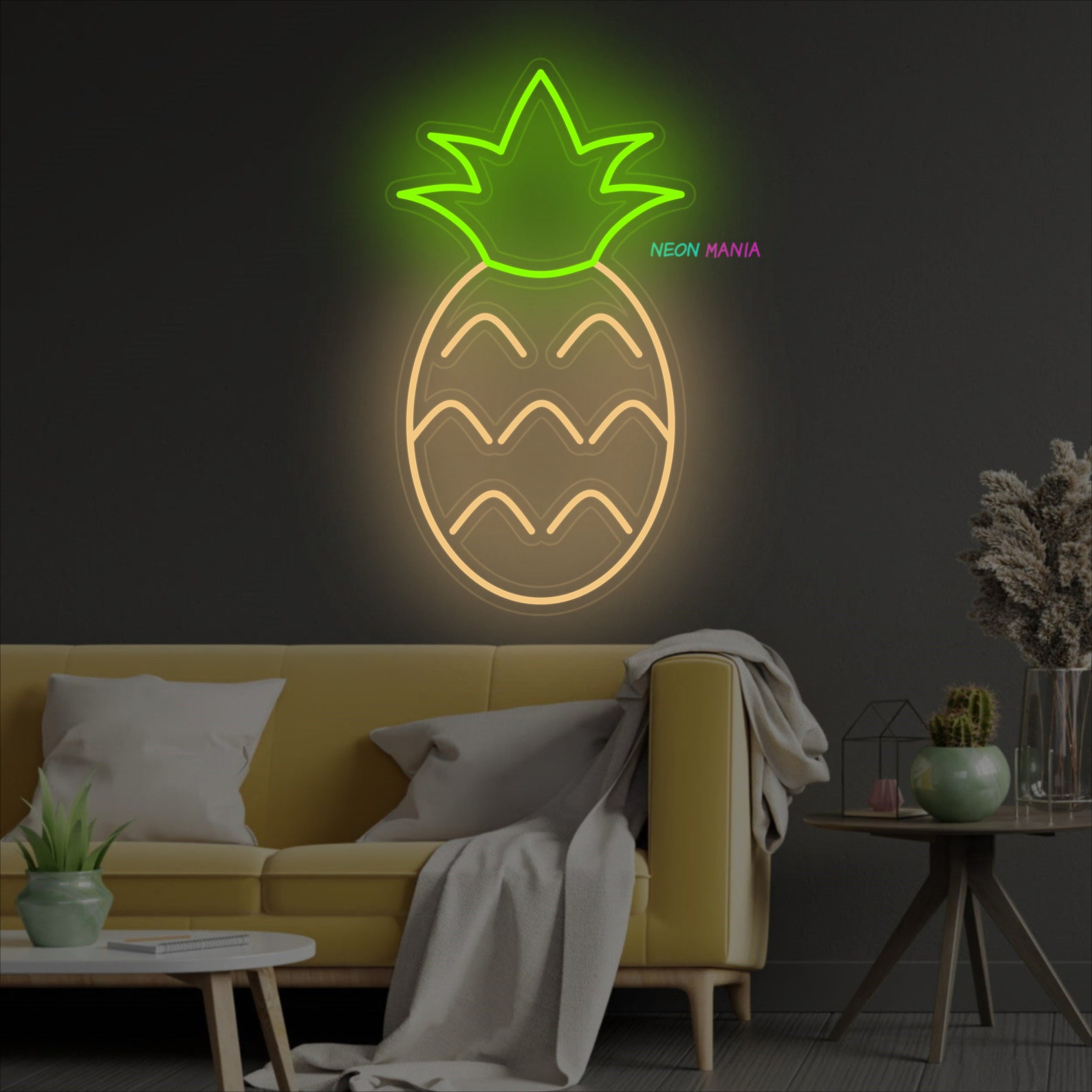 Pineapple Neon Sign, Ananas Light Sign, Custom Fruit Led Light Sign for ...