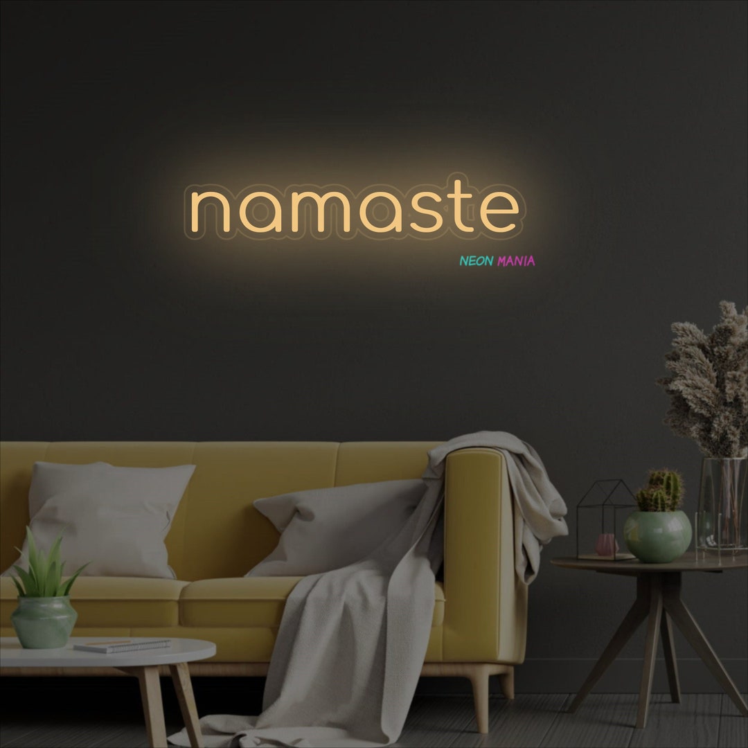 Namaste Neon Sign, Yoga Led Light Sign, Custom Led Sign for Yoga Studio ...
