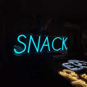 Snack Neon Sign, Snack Bar Neon Light, Food Led Light, Custom Fast Food ...