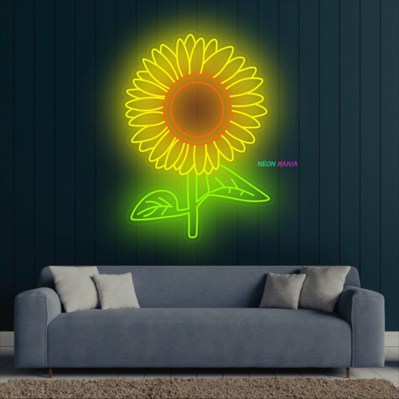 Sunflower Neon Sign Plant Neon Light Flower Led Light - Etsy