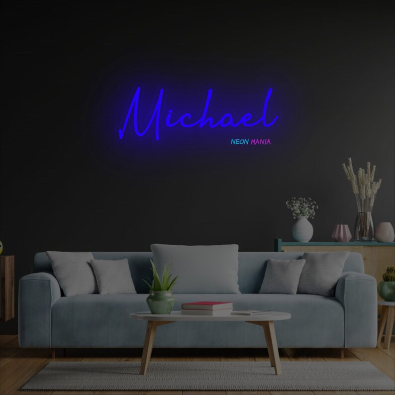 Michael Name Neon Sign Michael Led Neon Sign Custom Name | Etsy