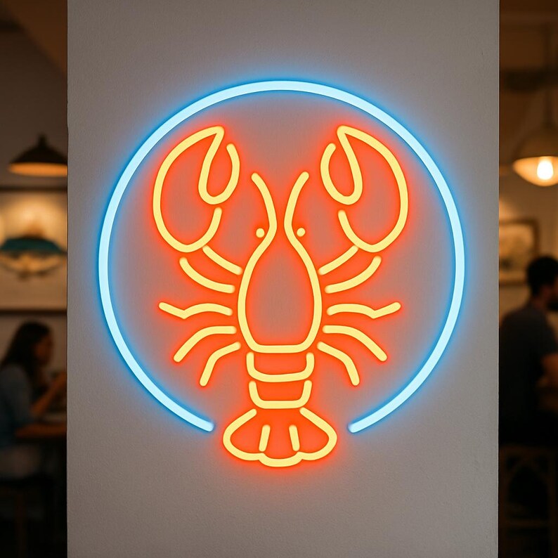 Lobster Neon Sign. Restaurant Light. Seafood Led Sign. Gift Idea for ...
