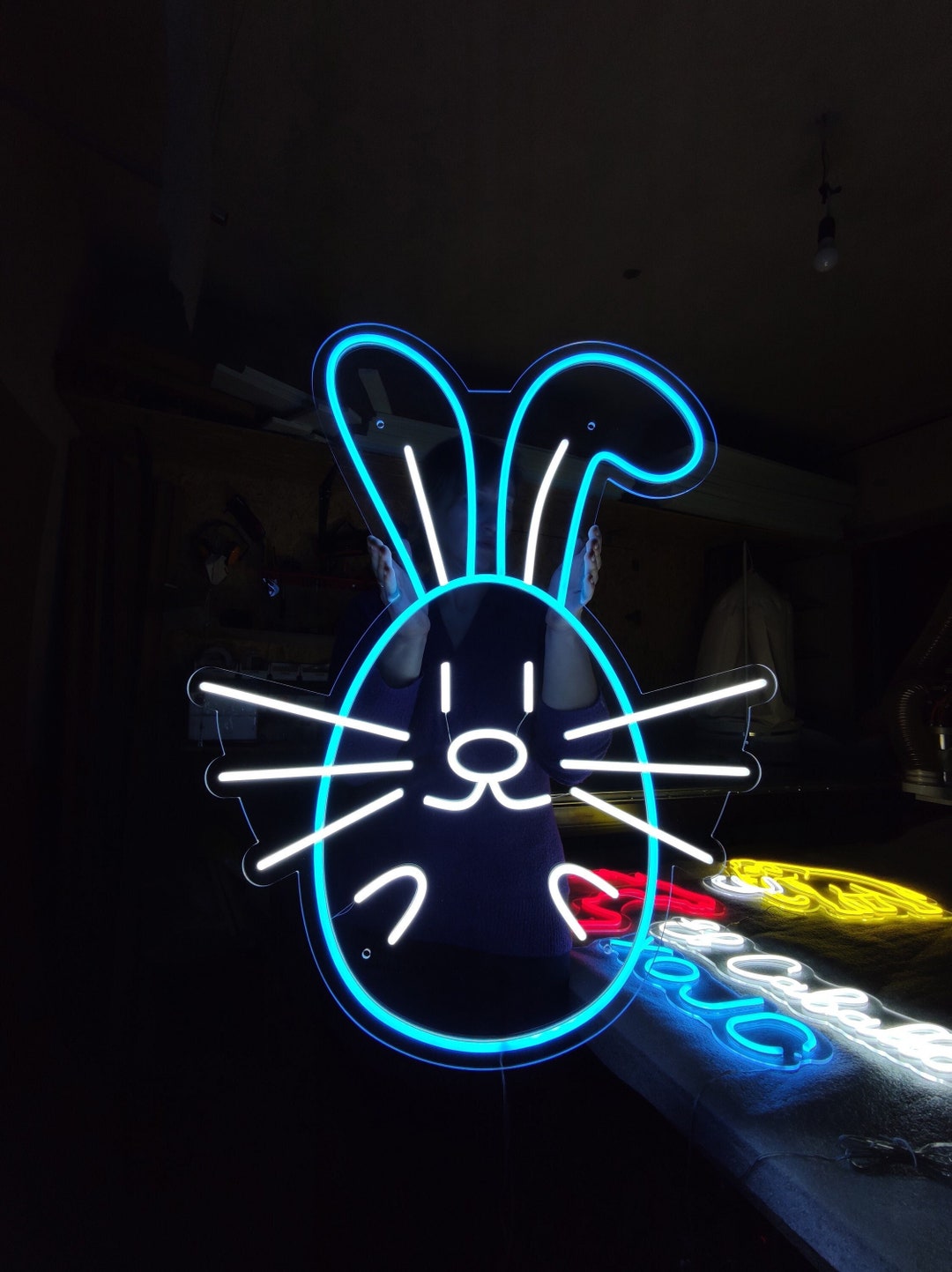 Bunny Neon Sign, Rabbit Neon Light, Easter Bunny Led Light, Custom ...