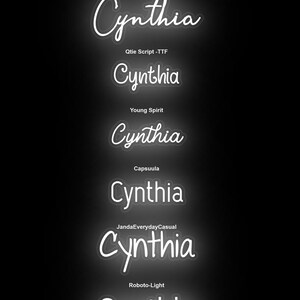 Cynthia Name Neon Sign Cynthia Led Neon Sign Custom Name - Etsy