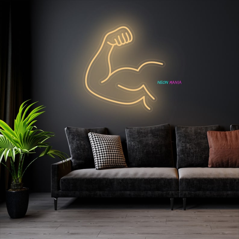 Arm Muscles Neon Sign Biceps Led Neon Gym Led Light Workout - Etsy