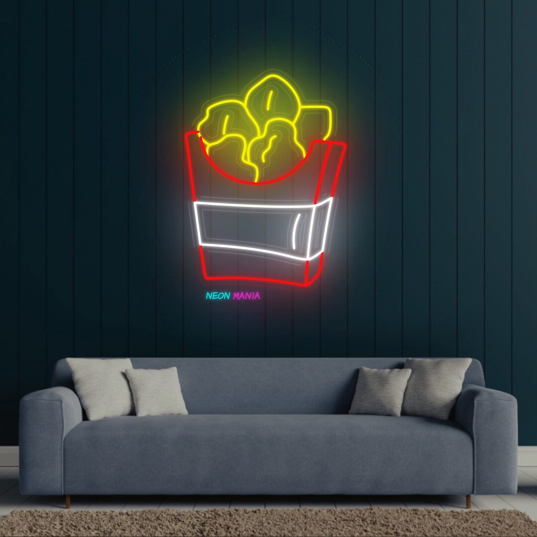 Nuggets Neon Sign, Chicken Wings Led Light Sign, Chicken Legs Neon ...