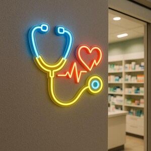 Pharmacy Neon Sign. Prescription Ready, Your Local Pharmacy, Vitamins ...