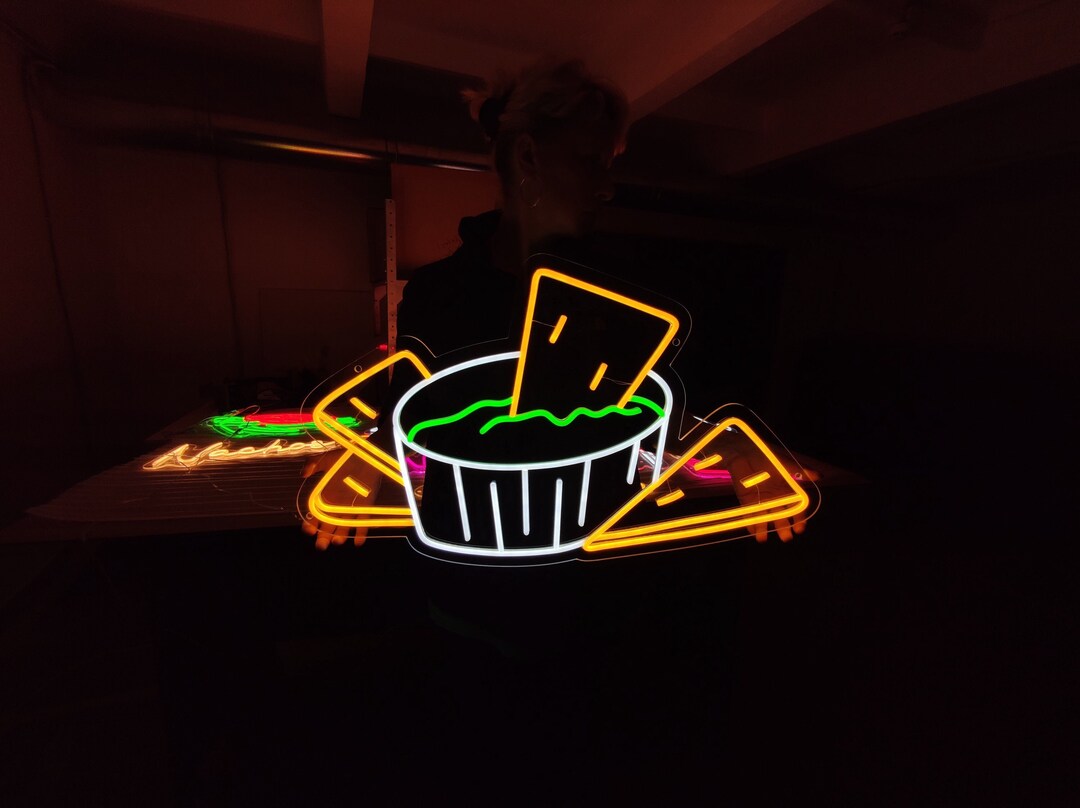 Nachos Neon Sign Cheese Sauce Neon Light Mexican Nachos - Etsy