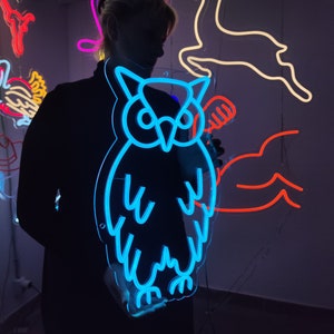 Owl Neon Sign, Animal Neon Light, Owl Led Light Home Decor, Custom ...