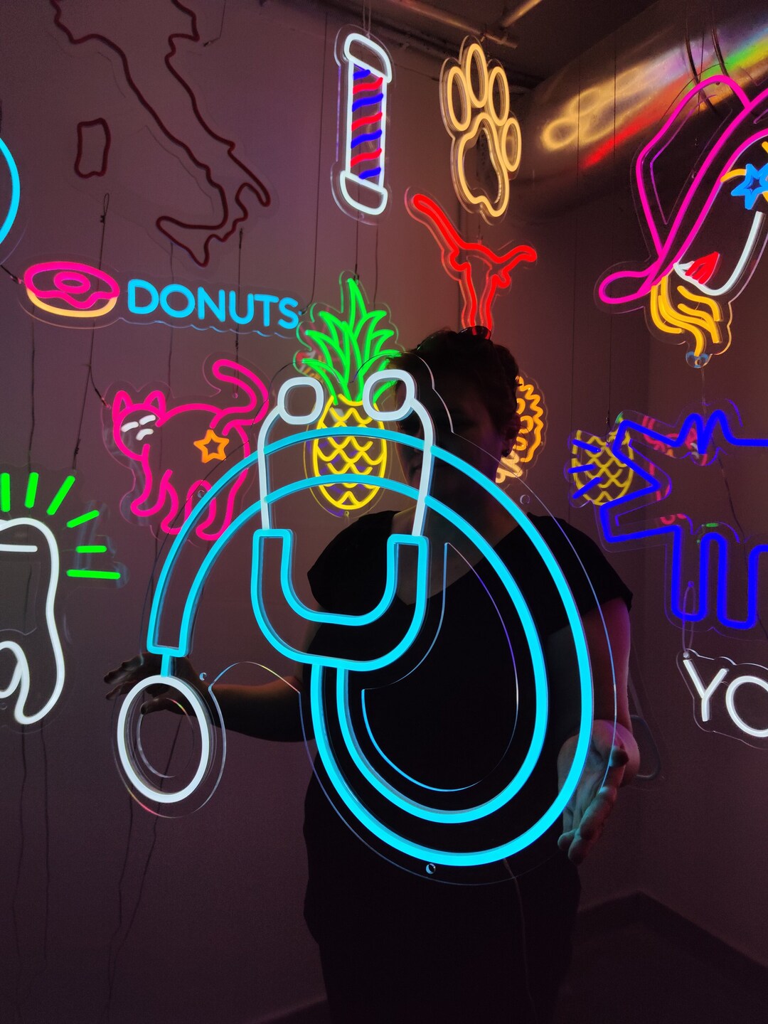 Stethoscope Neon Sign, Medical Instrument Led Light, Stethoscope Neon ...