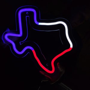 Texas Neon Sign, Texas Map Led Neon, Western Led Light, Light Sign ...