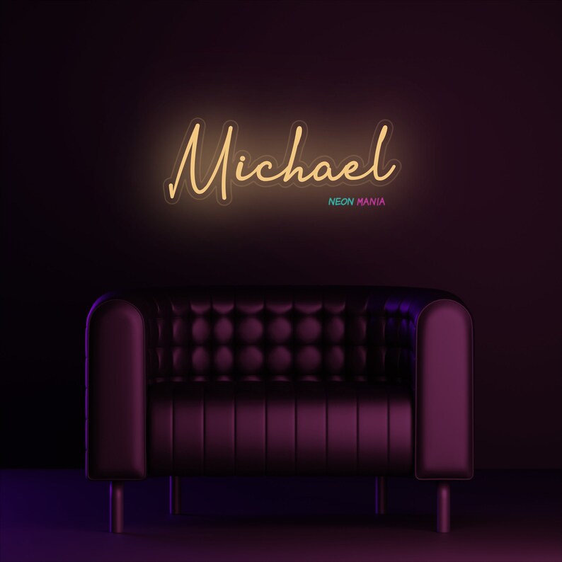 Michael Name Neon Sign Michael Led Neon Sign Custom Name | Etsy