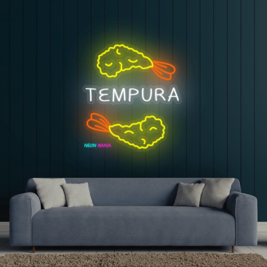 Tempura Neon Sign, Shrimp Tempura Led Sign, Prawn Led Light, Japan ...
