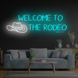 Welcome to the Rodeo Neon Sign, Rodeo Led Sign, Western Decor Neon ...