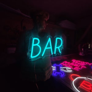 Bar Neon Sign, Snack Bar Neon Light, Food Bar Led Light, Custom Bar ...