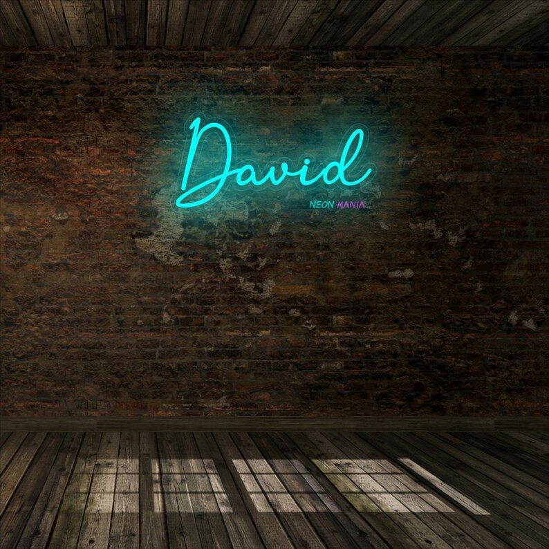David Name Neon Sign David Led Neon Sign Custom Name Neon | Etsy