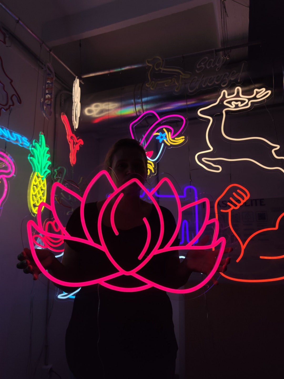 Lotus Neon Sign, Namaste Neon Light, Yoga Led Light, Meditation Room ...