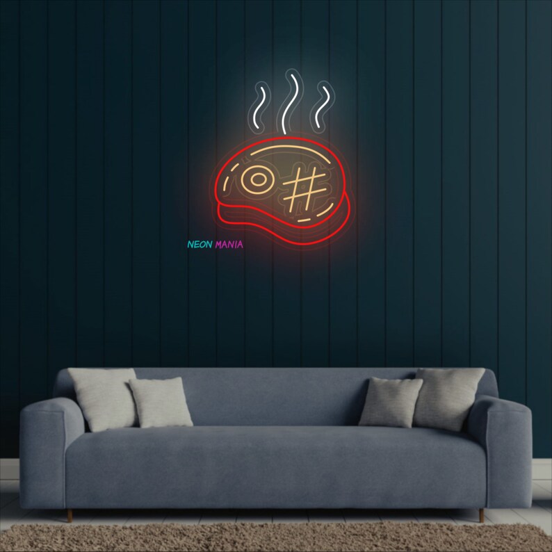 Meat Steak Neon Sign BBQ Led Neon Sign - Etsy
