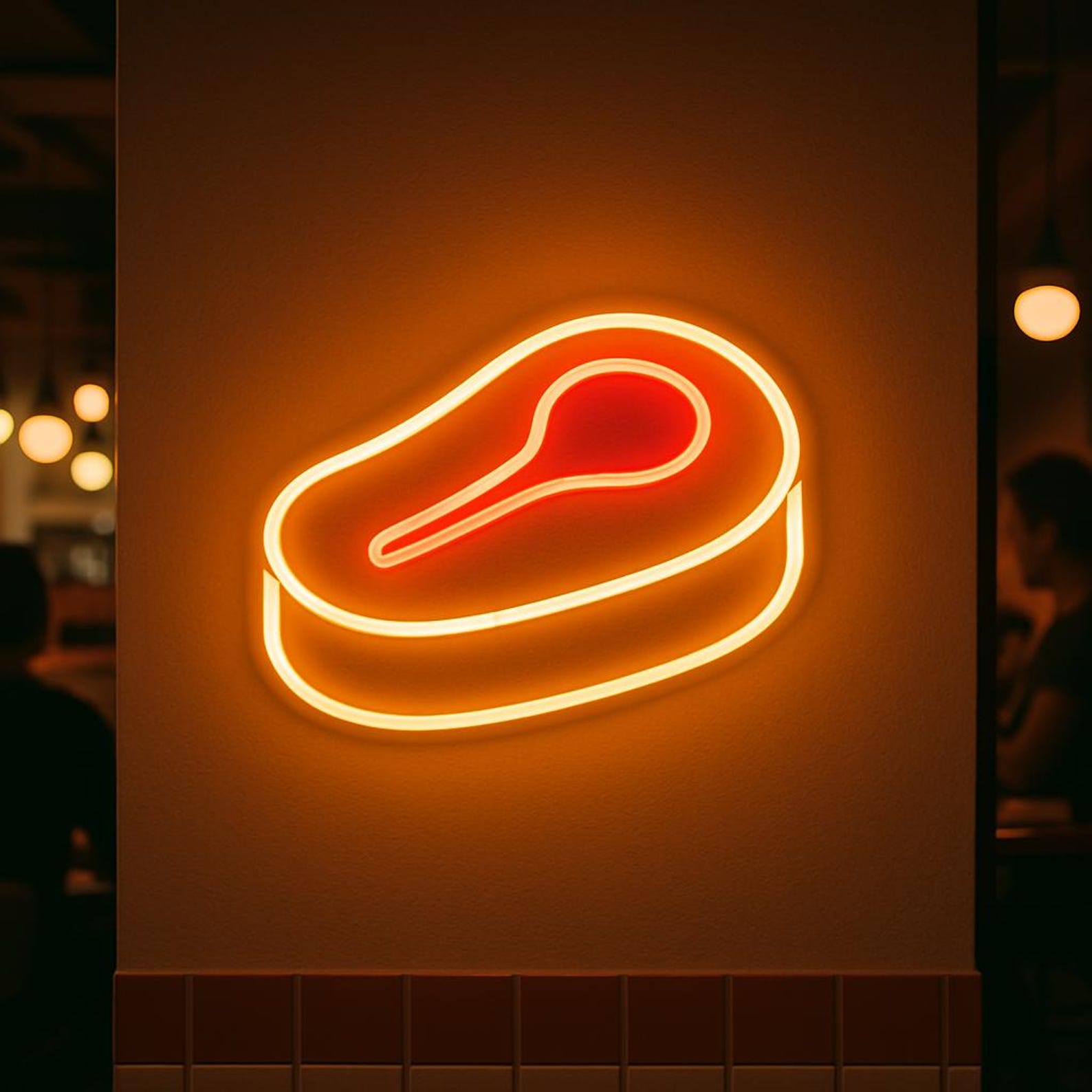 American Cuisine Restaurant Neon Sign. American Cuisine Light. Food Led ...