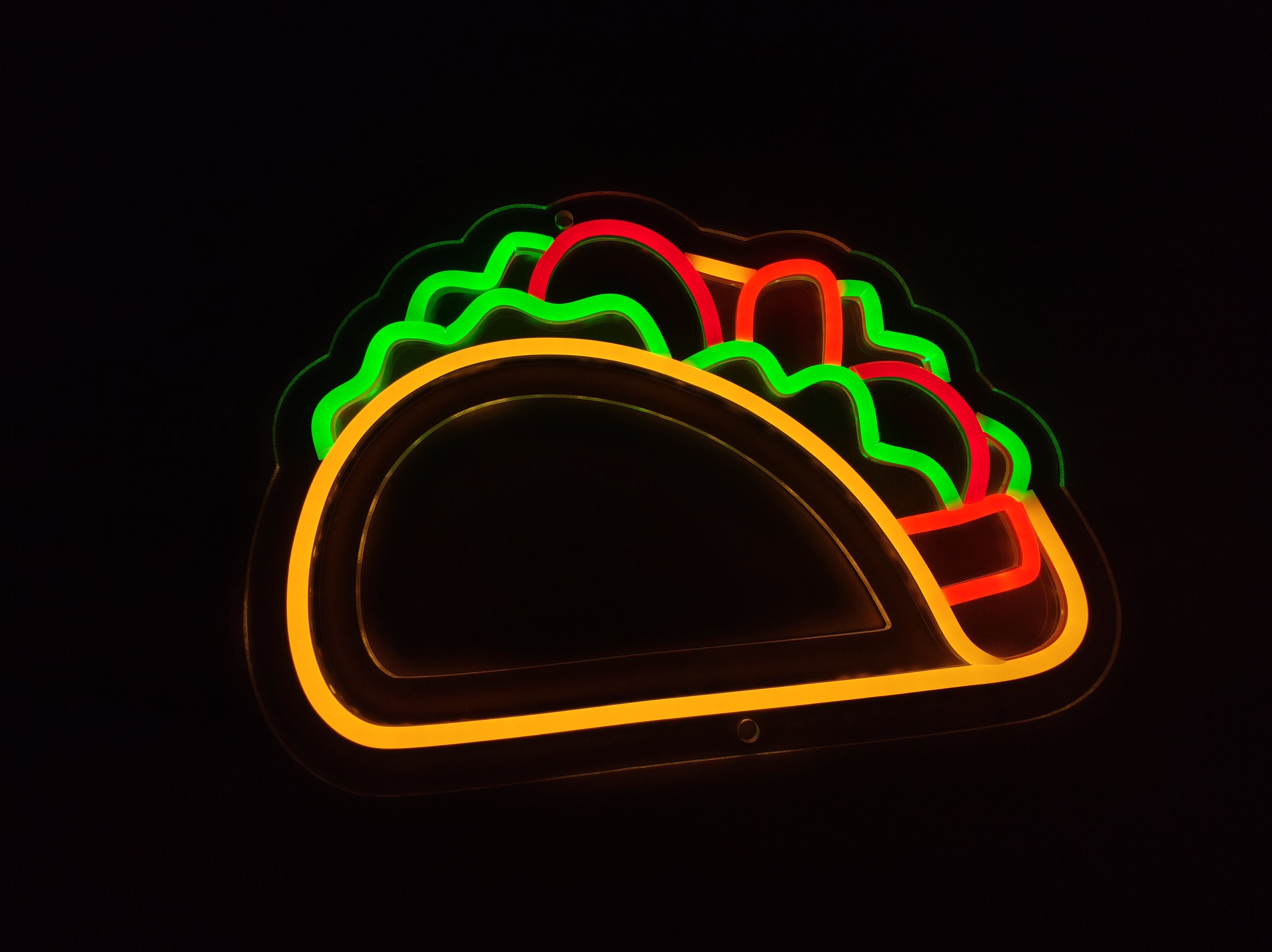Taco Neon Sign Tacos Led Light Mexican Neon Lights Mexican - Etsy