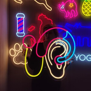 Cochlear Implant Neon Sign. Ear Led Neon Sign. Hearing Clinic Decor ...