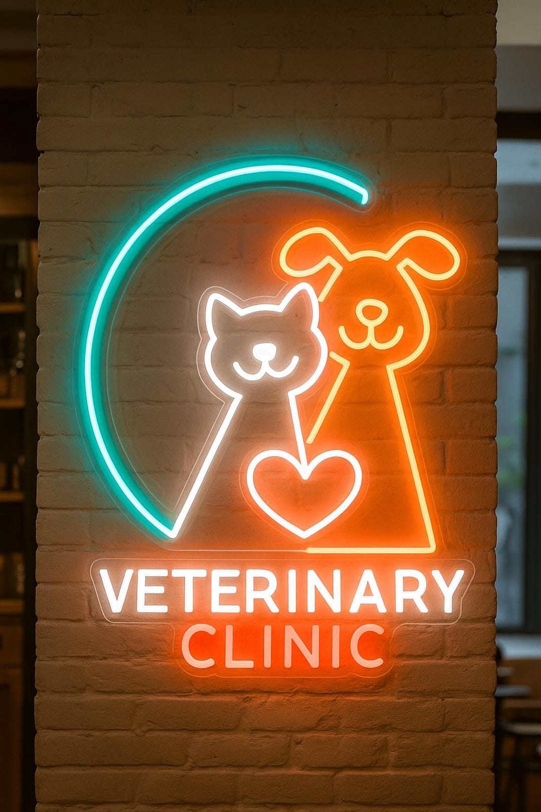 Veterinary Clinic Neon Decor. Cat and Dog Neon Sign. Kitty and ...