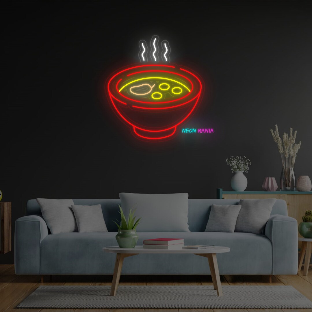 Soup Neon Sign: Light up the School Cafe, Dining Room. Custom Kitchen ...