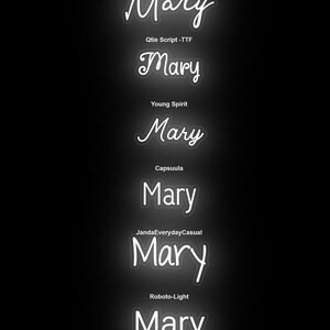 Mary Name Neon Sign, Mary Led Neon Sign, Custom Name Neon Sign, Kids ...