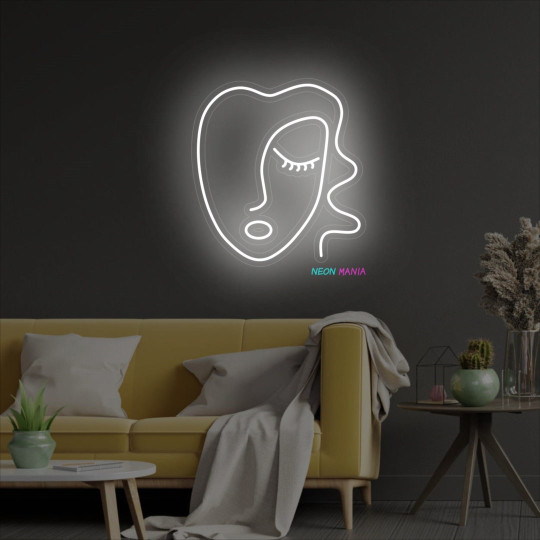 Female Face Neon Sign Woman Face Led Neon Beauty Salon Led - Etsy