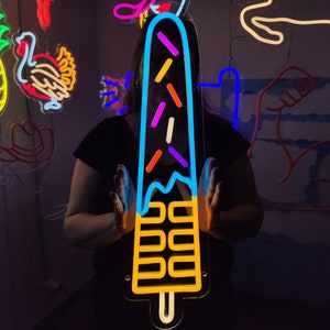 Lolly Waffle Neon Sign, Belgian Waffle Led Sign, Waffle Led Light ...