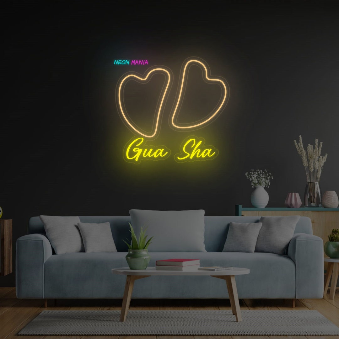 Gua Sha Neon Sign: Light up Your Skin Health. Gua Sha Massage Led Neon ...