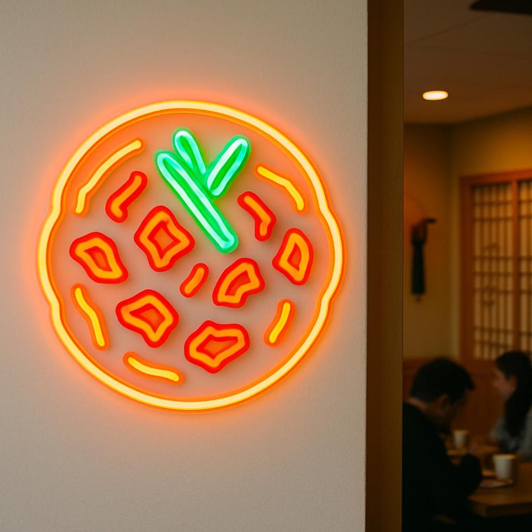 Kimchi Jeon Neon Sign. Restaurant Light. Korean Cuisine Led Sign ...