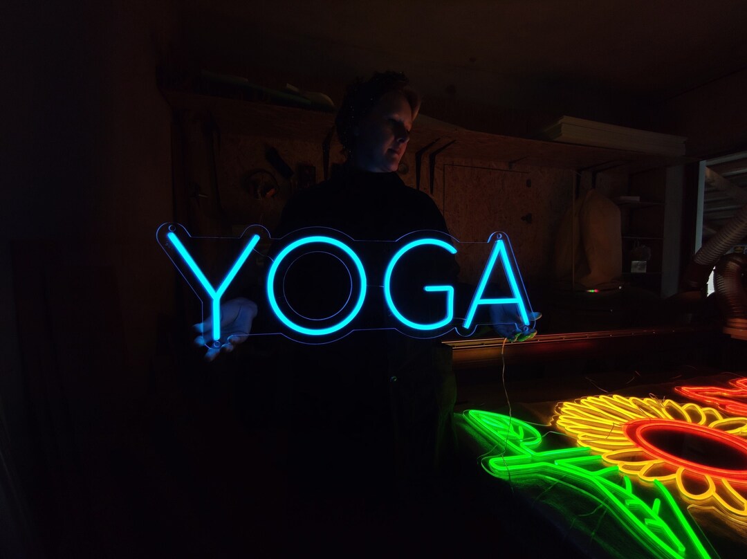 Yoga Neon Sign, Yoga Led Decor, Custom Meditation Neon Light Sign ...