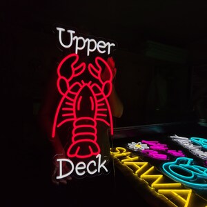 Lobster Neon Sign, Crayfish Lights, Ocean Animals Led Sign, Underwater ...