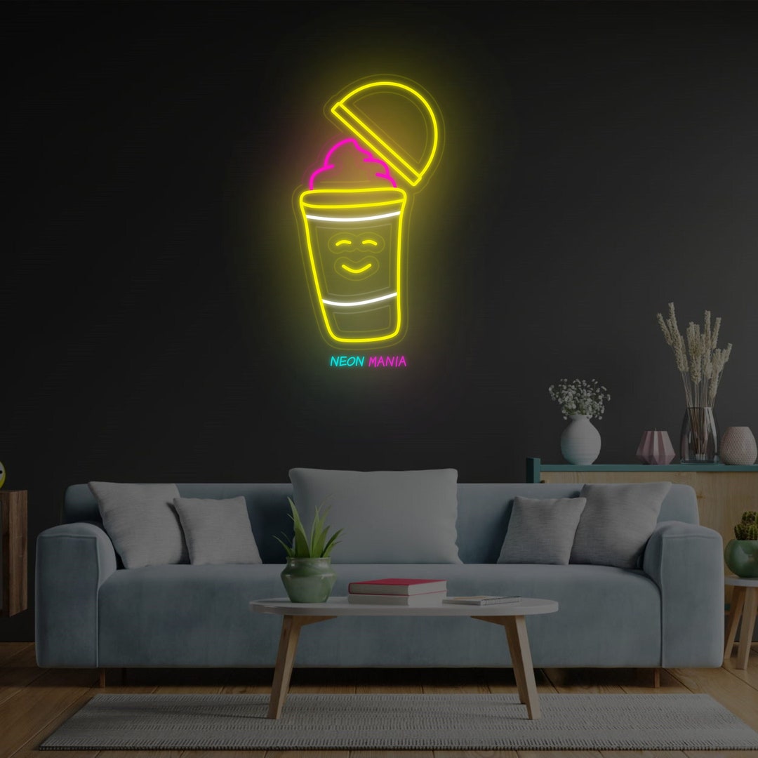 Milkshake Neon Sign: Light up Your Ice Cream Shop. Coffee Shop Decor - Etsy
