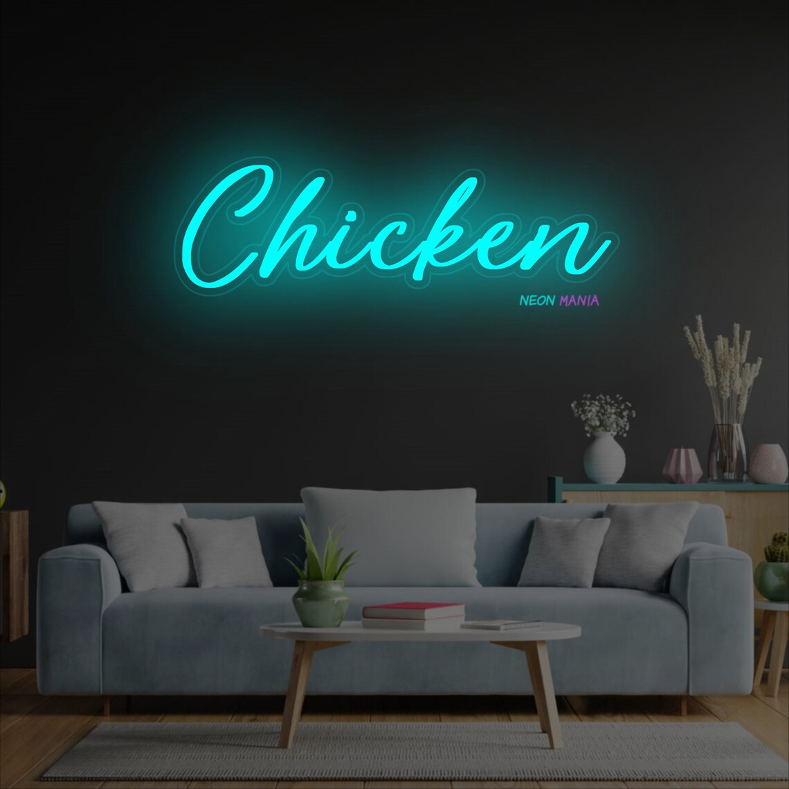 Chicken Neon Sign Chicken Led Light Roast Chicken Neon - Etsy