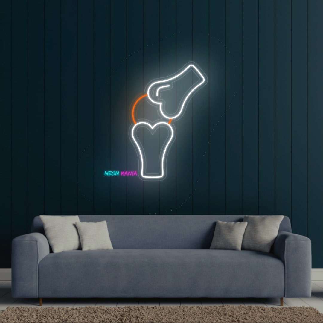 Bone With Joint Neon Sign, Human Bone Led Sign, Human Organ Decor Led ...